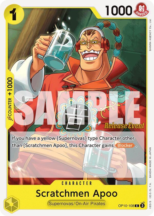 Scratchmen Apoo - Royal Blood Release Event Cards - One Piece Card Game