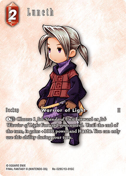 Luneth (Full Art) - Legacy Collection - Final Fantasy TCG - TCGplayer.com