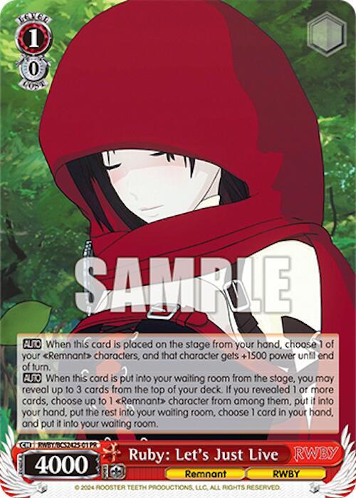 Ruby: Let's Just Live - Bushiroad Event Cards - Weiss Schwarz