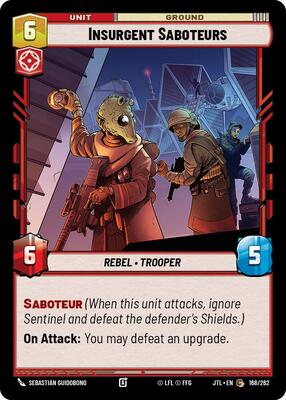 Insurgent Saboteurs - Jump to Lightspeed - Star Wars: Unlimited ...