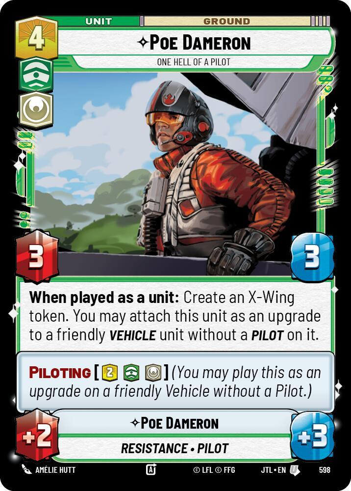 Poe Dameron - One Hell of a Pilot (Foil) - Jump to Lightspeed - Star ...