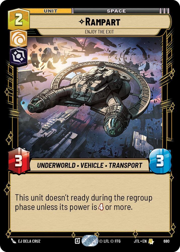 Rampart - Enjoy the Exit (Foil) - Jump to Lightspeed - Star Wars: Unlimited