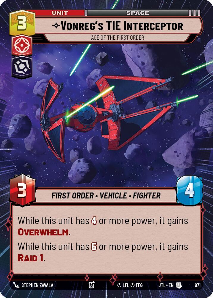 Vonreg's TIE Interceptor - Ace of the First Order (Hyperspace Foil ...