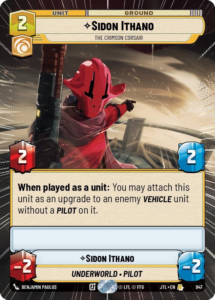 Sidon Ithano - The Crimson Corsair (Hyperspace Foil) - Jump to ...