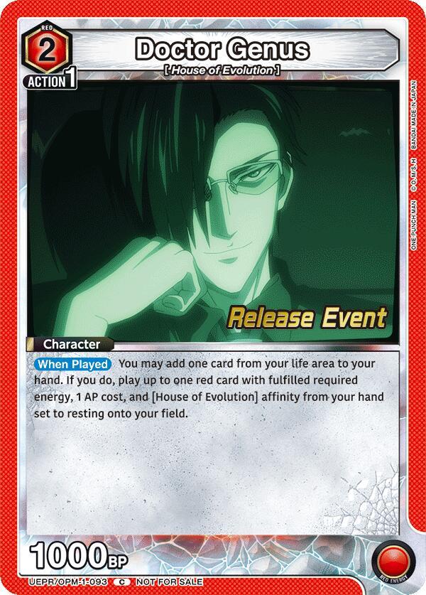 Doctor Genus - UE06BT: One Punch Man Release Event Cards - Union Arena