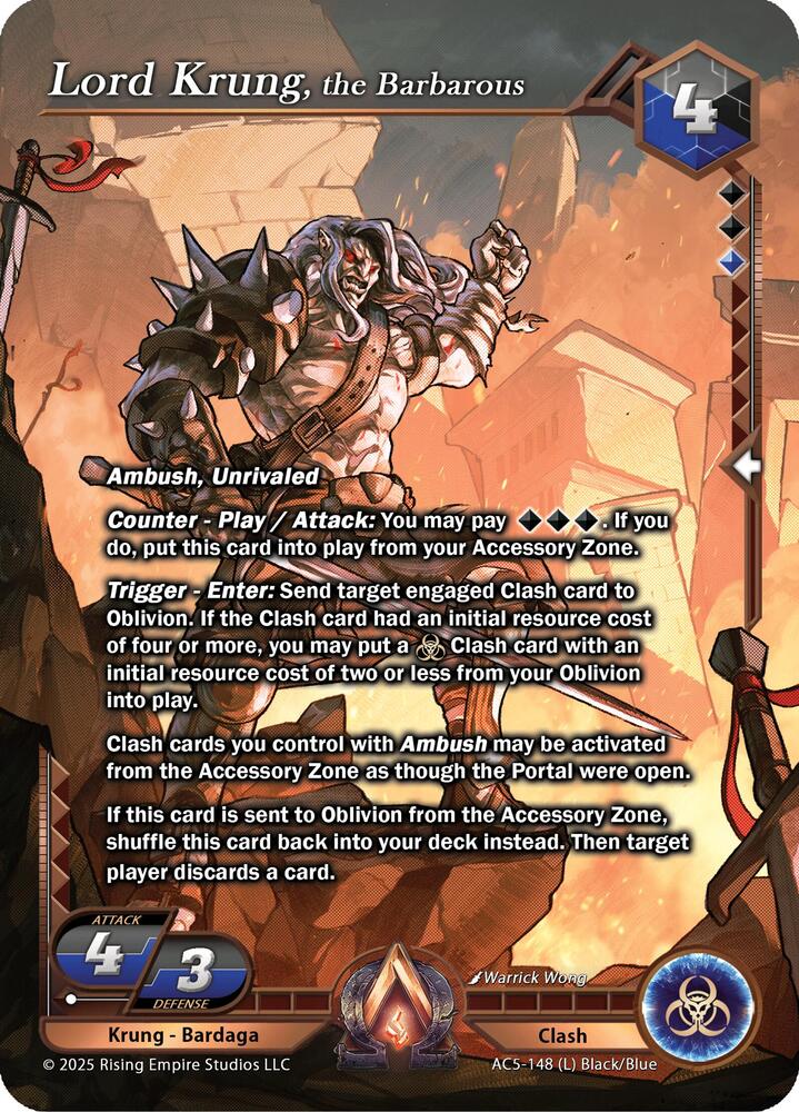 Lord Krung, the Barbarous - Equilibrium - Alpha Clash - TCGplayer.com