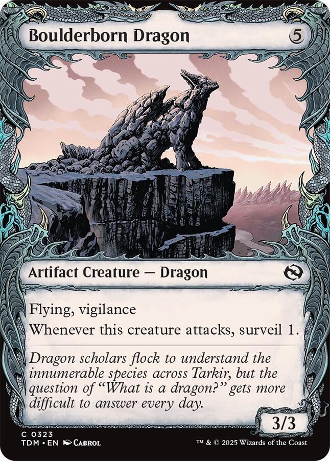 Boulderborn Dragon (Showcase) - Tarkir: Dragonstorm - Magic: The ...