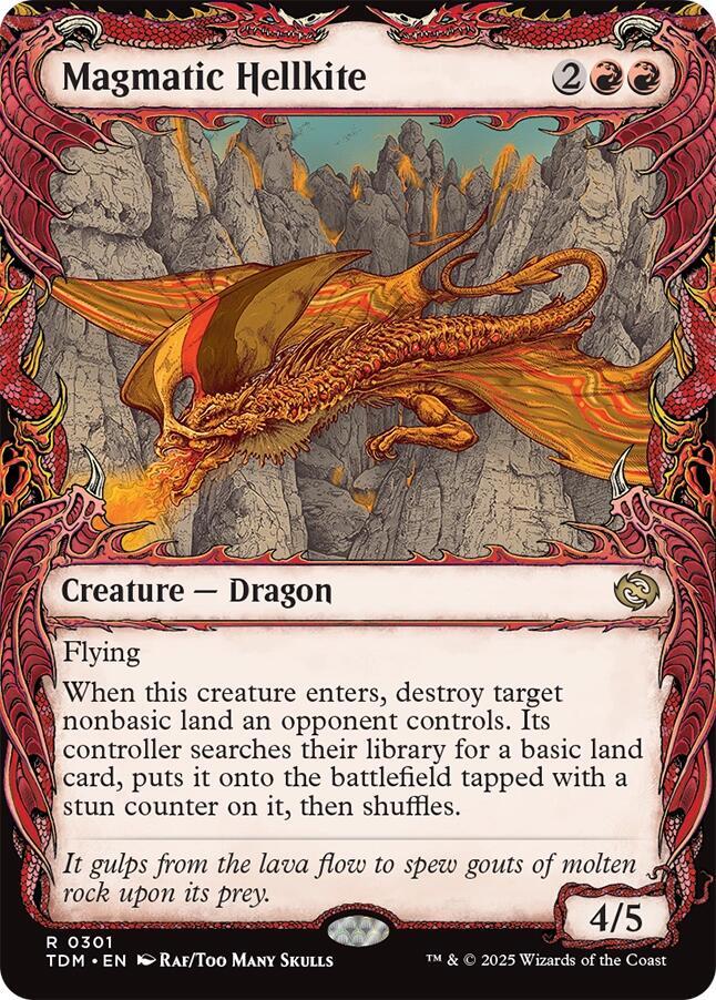 Magmatic Hellkite (Showcase) - Tarkir: Dragonstorm - Magic: The ...