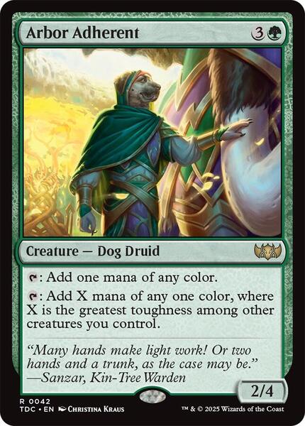 Arbor Adherent - Commander: Tarkir: Dragonstorm - Magic: The Gathering ...
