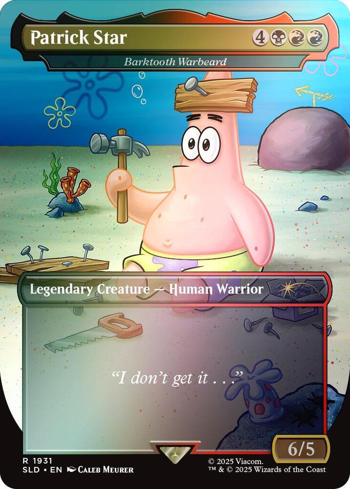 Patrick Star - Barktooth Warbeard (Rainbow Foil) - Secret Lair Drop ...