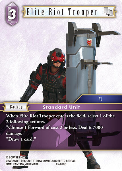 Elite Riot Trooper - Tears of the Planet - Final Fantasy TCG ...