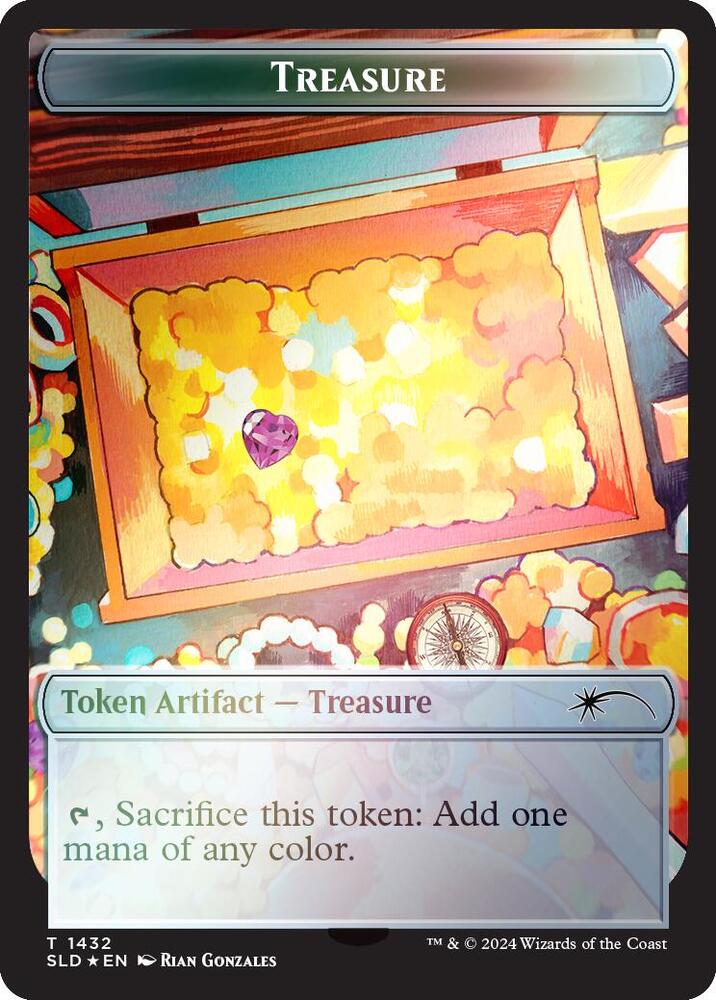Treasure Token (1432) (Rainbow Foil) - Secret Lair Drop Series - Magic ...