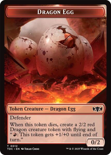 Dragon Egg // Dragon (0013) Double-Sided Token - Commander: Tarkir ...