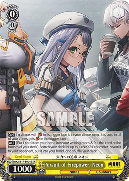 Pursuit of Firepower, Neon (SR) - GODDESS OF VICTORY: NIKKE - Weiss ...