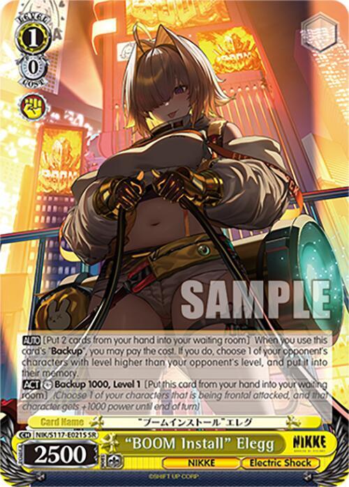 "BOOM Install" Elegg (SR) - GODDESS OF VICTORY: NIKKE - Weiss Schwarz ...