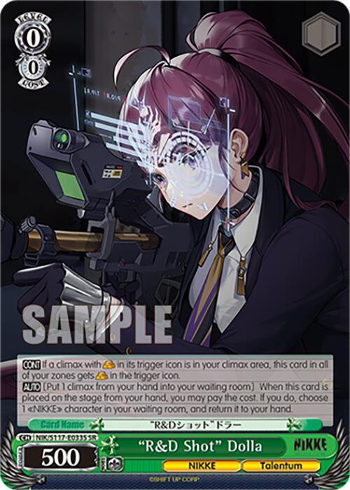 "R&D Shot" Dolla (SR) - GODDESS OF VICTORY: NIKKE - Weiss Schwarz ...
