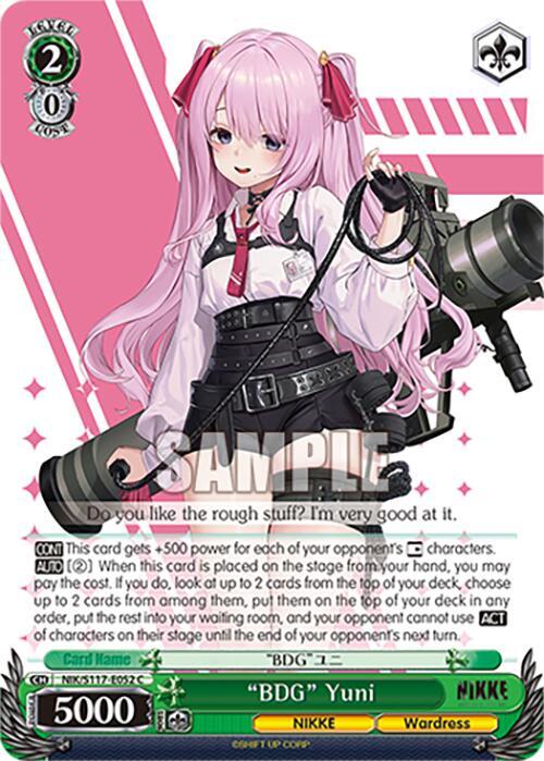 "BDG" Yuni - GODDESS OF VICTORY: NIKKE - Weiss Schwarz - TCGplayer.com