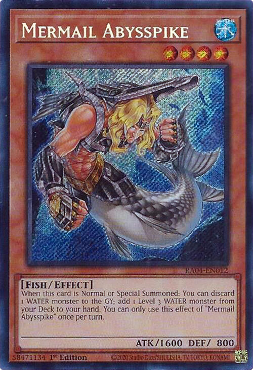 Mermail Abysspike (Secret Rare) - Quarter Century Stampede - YuGiOh ...