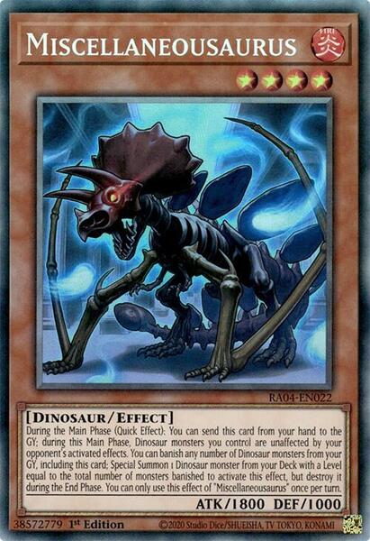 Miscellaneousaurus (PCR) - Quarter Century Stampede - YuGiOh ...