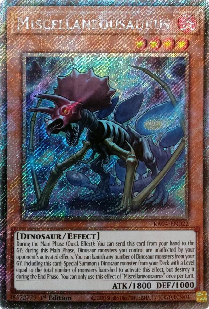 Miscellaneousaurus (Platinum Secret Rare) - Quarter Century Stampede ...