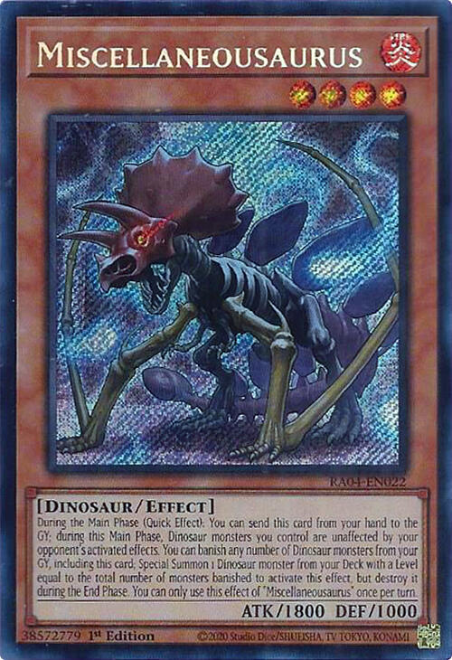Miscellaneousaurus (Secret Rare) - Quarter Century Stampede - YuGiOh ...