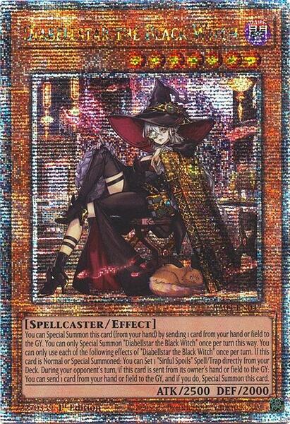 Diabellstar the Black Witch (New Art) (Quarter Century Secret Rare) - Quarter Century Stampede ...