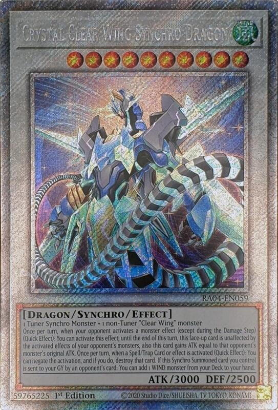 Crystal Clear Wing Synchro Dragon (Platinum Secret Rare) - Quarter ...