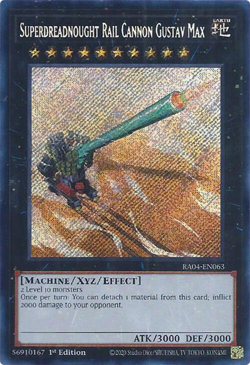 Superdreadnought Rail Cannon Gustav Max (Secret Rare) - Quarter Century Stampede - YuGiOh ...