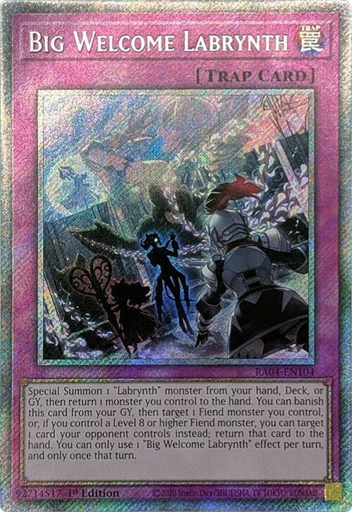 Big Welcome Labrynth (Platinum Secret Rare) - Quarter Century Stampede - YuGiOh - TCGplayer.com