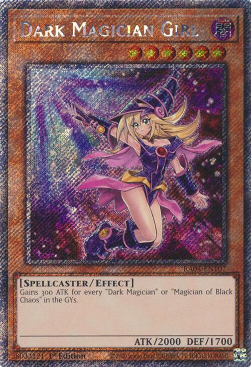 Dark Magician Girl (7th Art) (Platinum Secret Rare) - Quarter Century Stampede - YuGiOh ...
