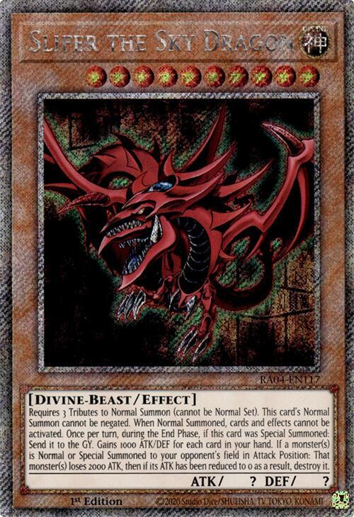Slifer the Sky Dragon (Platinum Secret Rare) - Quarter Century Stampede ...