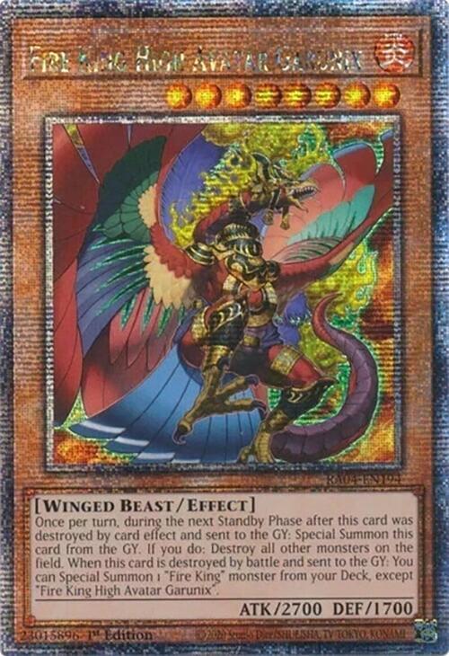 Fire King High Avatar Garunix (Quarter Century Secret Rare) - Quarter ...