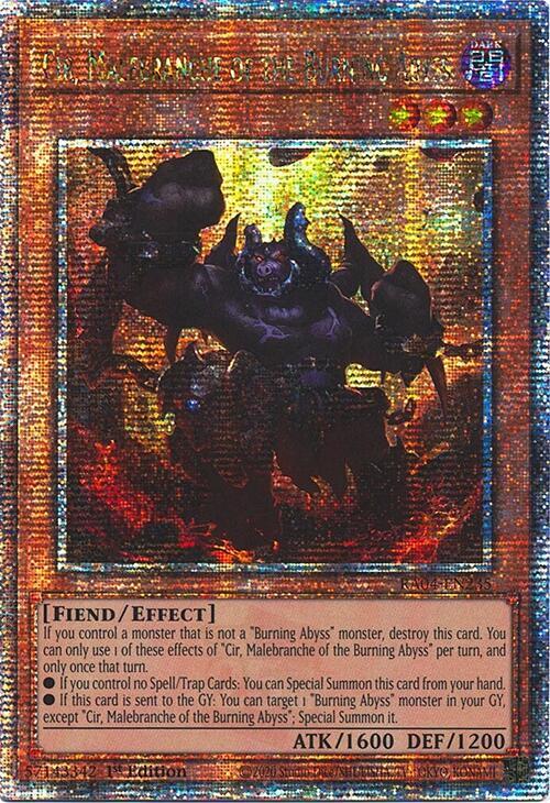 Cir, Malebranche of the Burning Abyss (Quarter Century Secret Rare) - Quarter Century Stampede ...