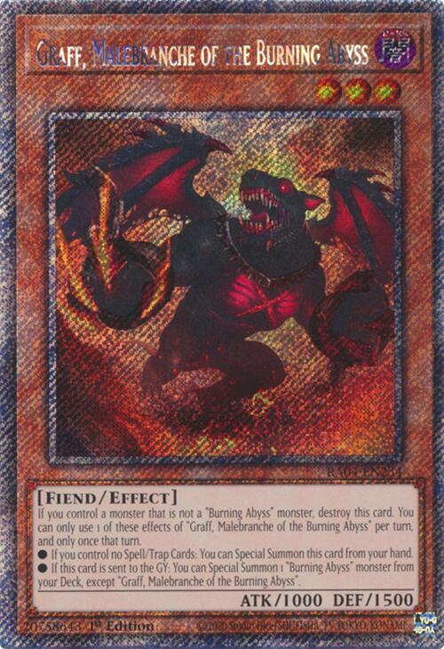 Graff, Malebranche of the Burning Abyss (Platinum Secret Rare) - Quarter Century Stampede ...