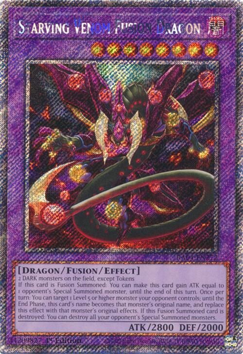 Starving Venom Fusion Dragon (Platinum Secret Rare) - Quarter Century Stampede - YuGiOh ...
