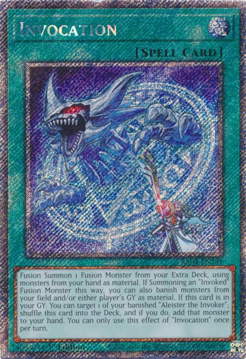 Invocation (Platinum Secret Rare) - Quarter Century Stampede - YuGiOh ...