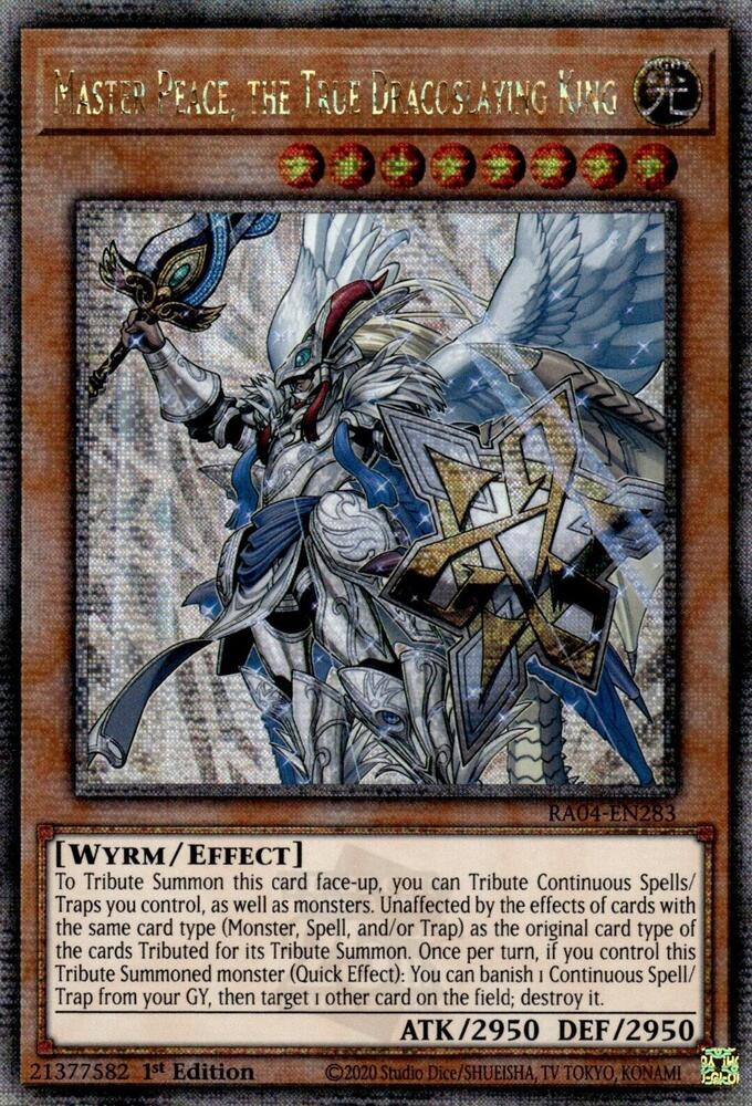 Master Peace, the True Dracoslaying King (Quarter Century Secret Rare ...