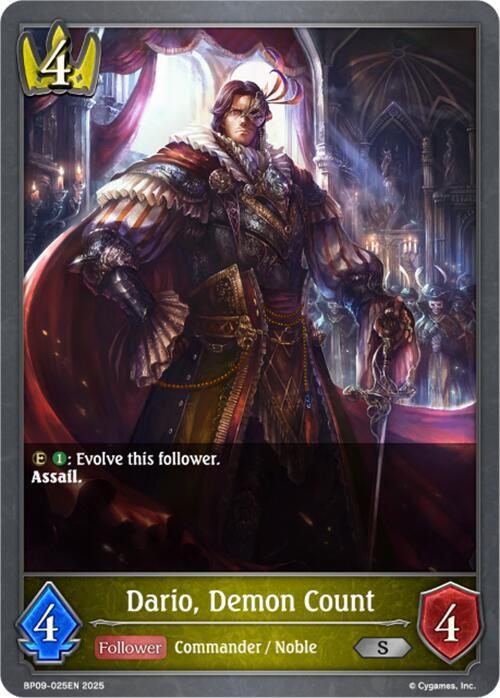 Dario, Demon Count - BP09: Duet of Dawn and Dusk - Shadowverse: Evolve ...