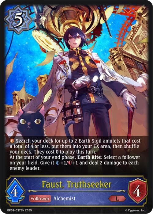 Faust, Truthseeker - BP09: Duet of Dawn and Dusk - Shadowverse: Evolve ...