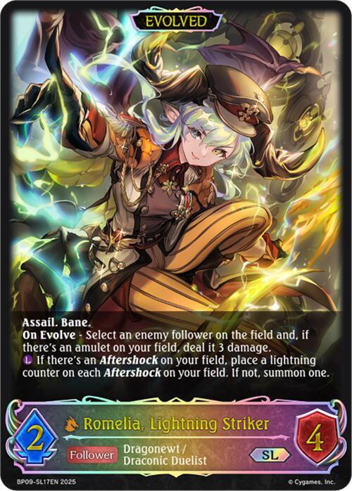 Romelia, Lightning Striker (Evolved) (SL) - BP09: Duet of Dawn and Dusk - Shadowverse: Evolve ...