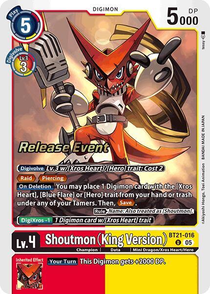 Shoutmon (King Version) - World Convergence Release Event Cards ...
