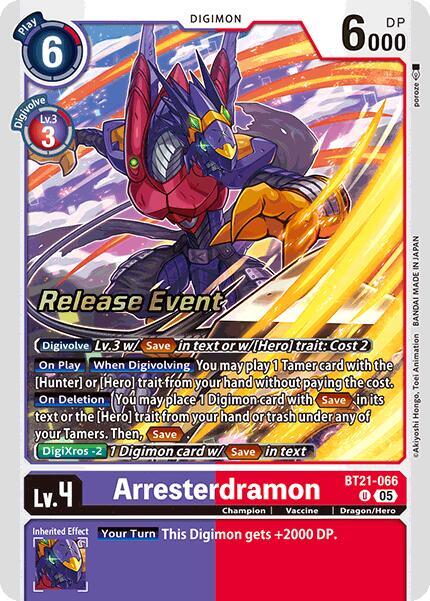 Arresterdramon - World Convergence Release Event Cards - Digimon Card ...