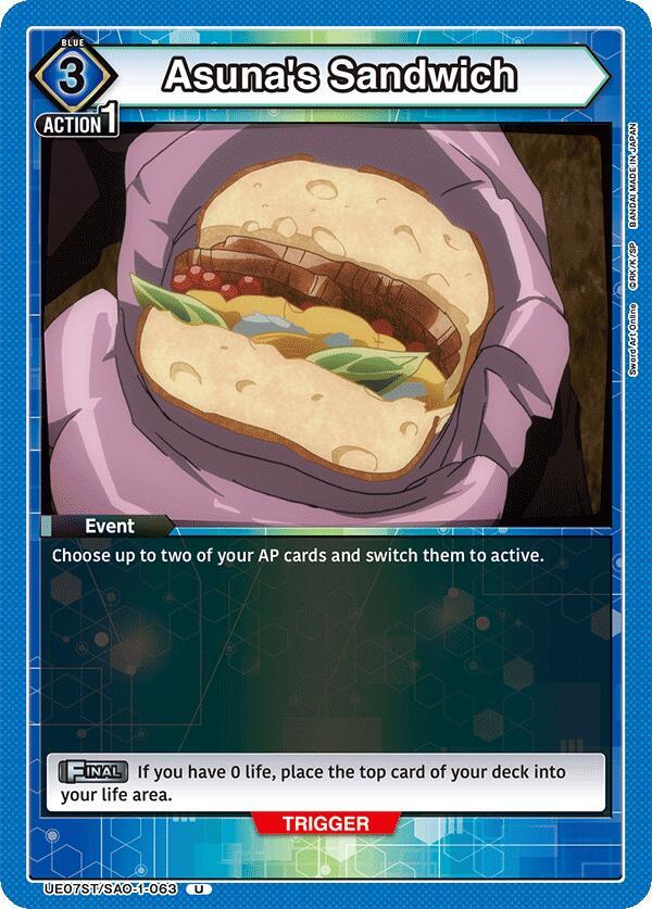 Asuna's Sandwich - UE07ST: Sword Art Online Starter Deck - Union Arena ...