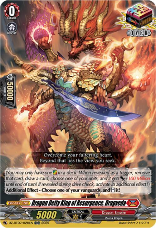 Dragon Deity King of Resurgence, Dragveda - DZ-BT07: Moon Fangs & Cerulean Blaze - Cardfight ...