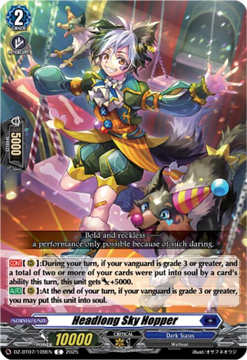 Headlong Sky Hopper - DZ-BT07: Moon Fangs & Cerulean Blaze - Cardfight Vanguard - TCGplayer.com