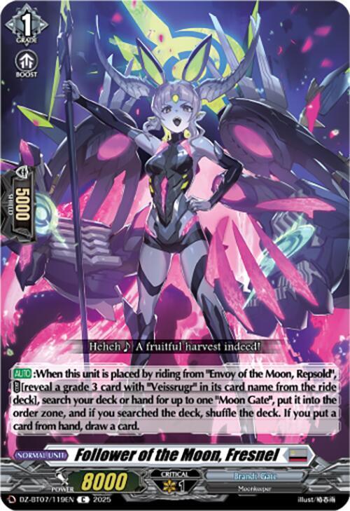 Follower of the Moon, Fresnel - DZ-BT07: Moon Fangs & Cerulean Blaze - Cardfight Vanguard ...