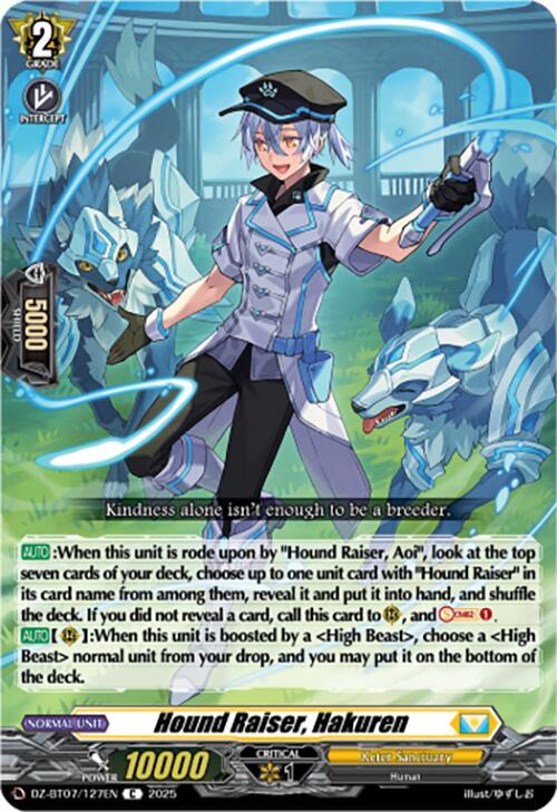 Hound Raiser, Hakuren - DZ-BT07: Moon Fangs & Cerulean Blaze ...