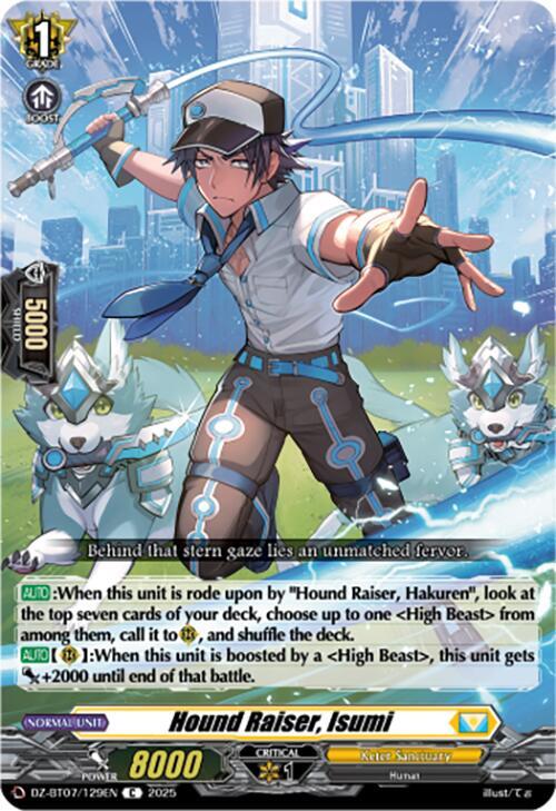 Hound Raiser, Isumi - DZ-BT07: Moon Fangs & Cerulean Blaze - Cardfight ...