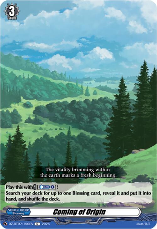 Coming of Origin - DZ-BT07: Moon Fangs & Cerulean Blaze - Cardfight Vanguard - TCGplayer.com