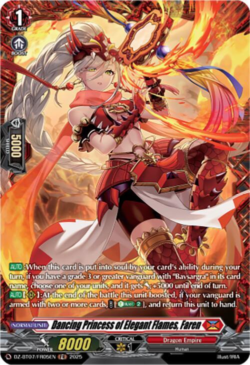 Dancing Princess of Elegant Flames, Faren (FR) - DZ-BT07: Moon Fangs & Cerulean Blaze ...